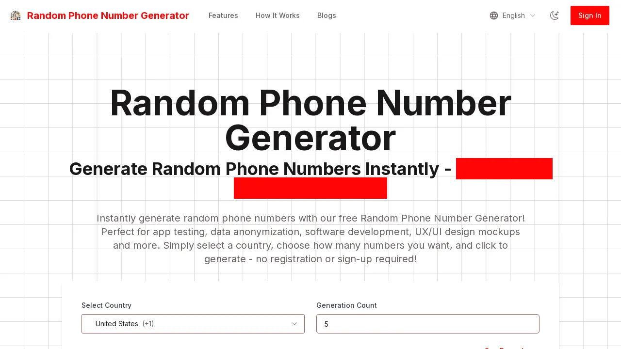 Random Phone Number Generator - BestofAI